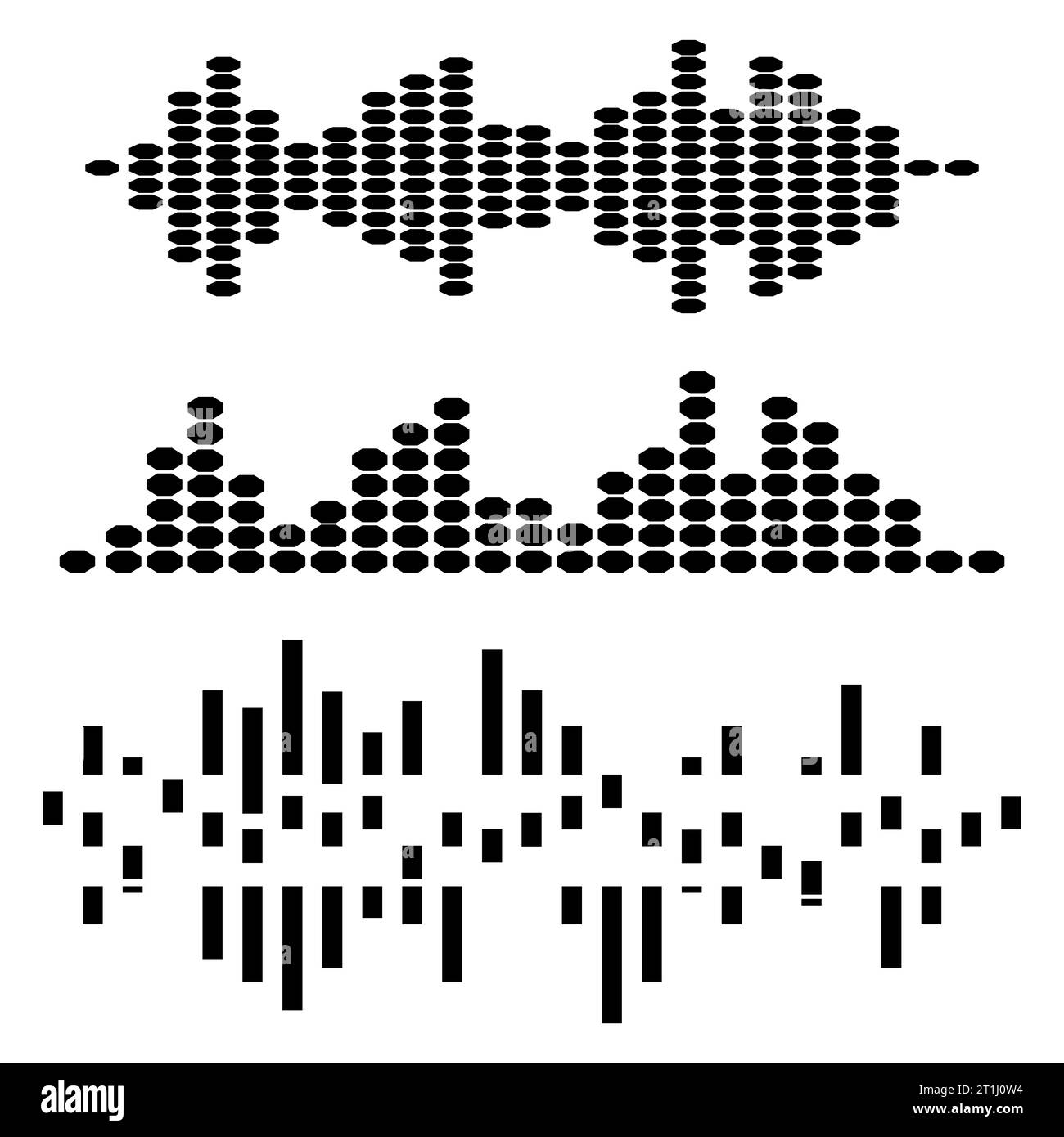 Audio technology music sound waves vector icon illustration Stock Photo ...