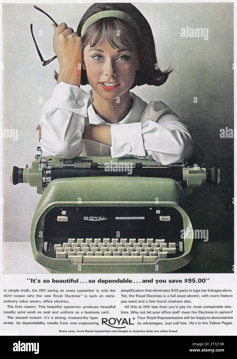 1964 Royal Electress Typewriter Ad Stock Photo - Alamy