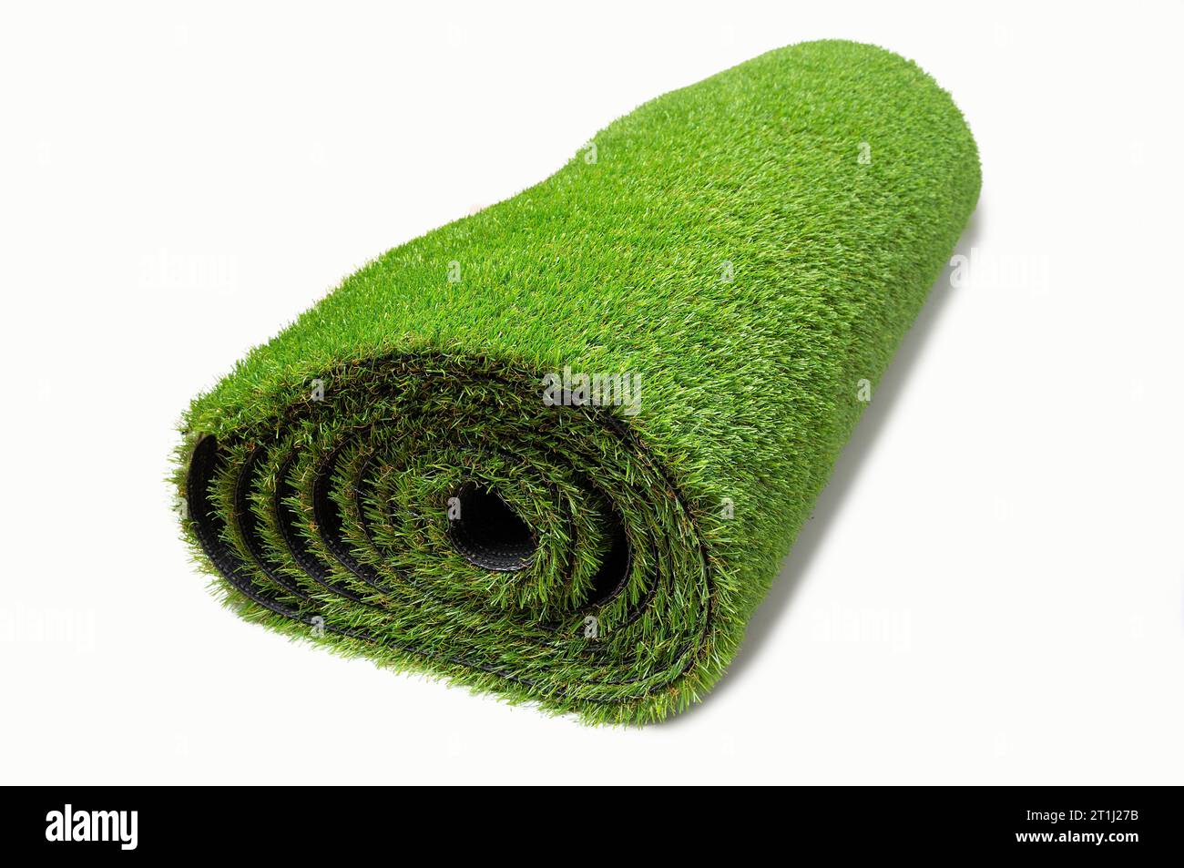 Close up of roll of artificial grass isolated on white background Stock ...