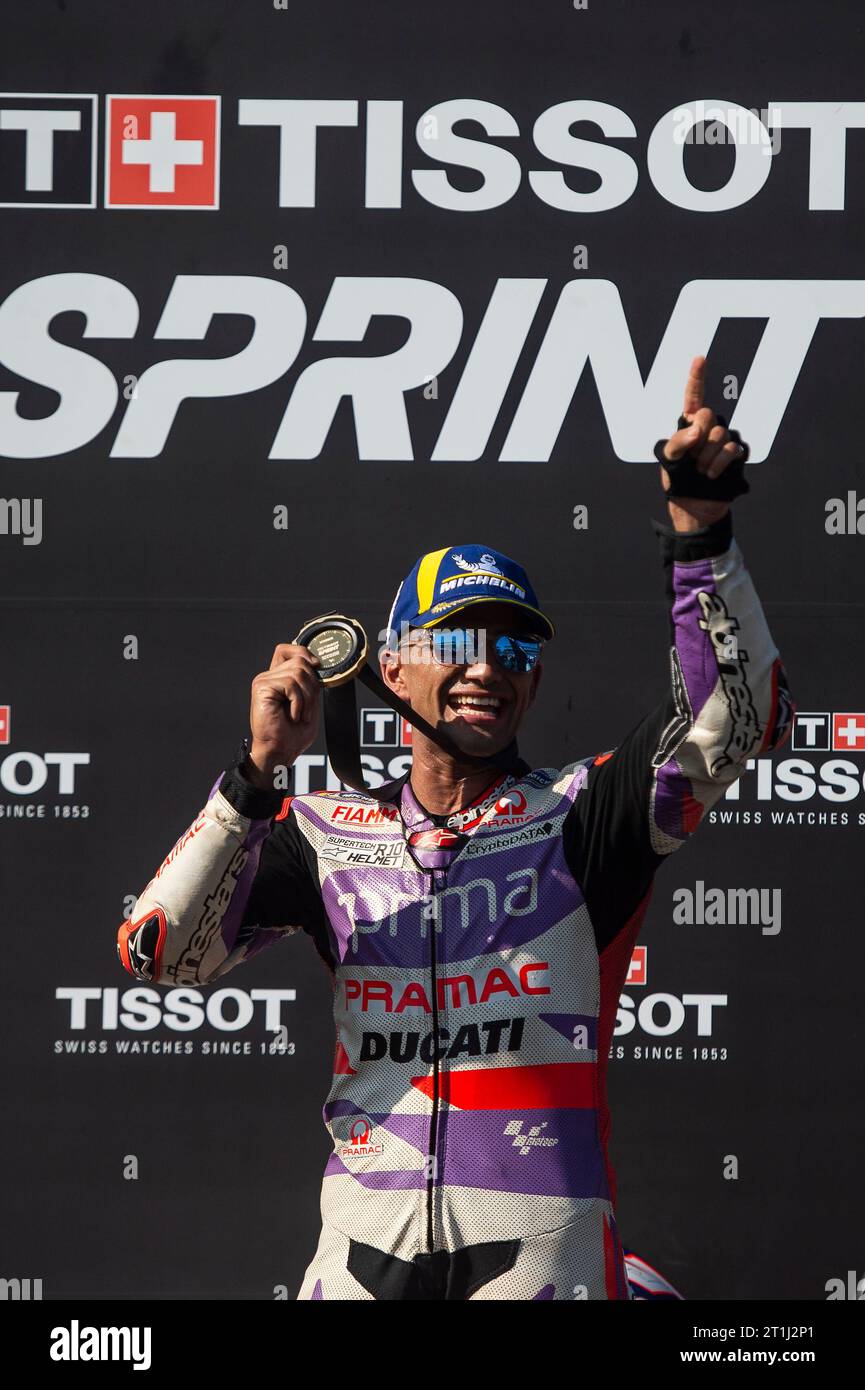 Lombok. 14th Oct, 2023. Jorge Martin of Prima Pramac Racing poses for ...