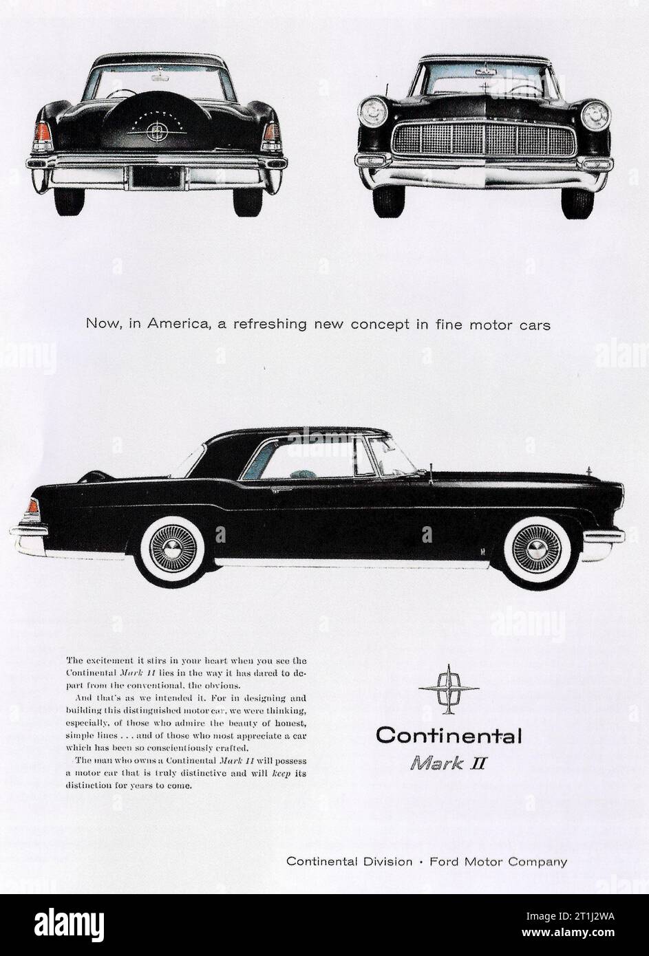 1955 Continental Mark II ad Stock Photo - Alamy