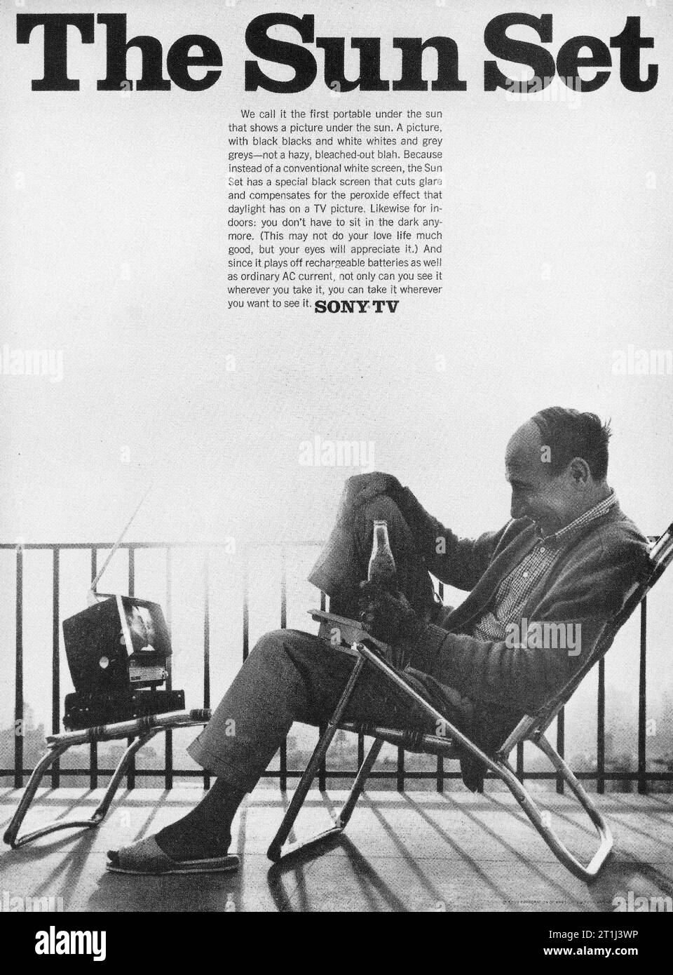 1966 Sony 7 Inch TV Ad Stock Photo - Alamy