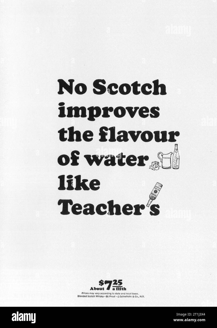1964 TEACHER'S HIGHLAND CREAM SCOTCH WHISKY AD Stock Photo - Alamy