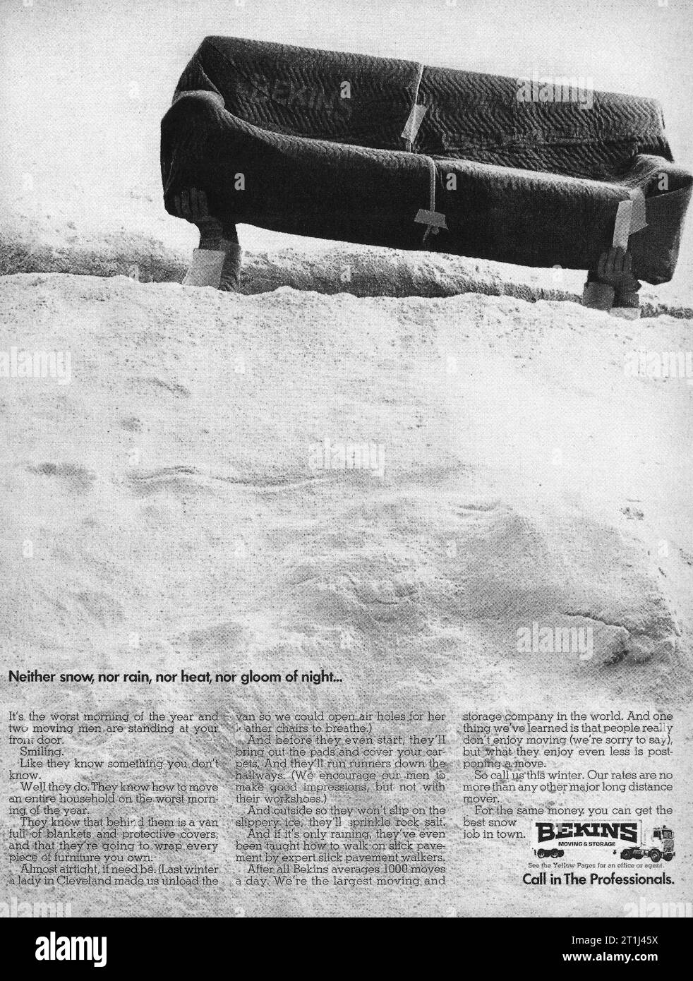 1968 Bekins Moving & Storage Ad Stock Photo - Alamy