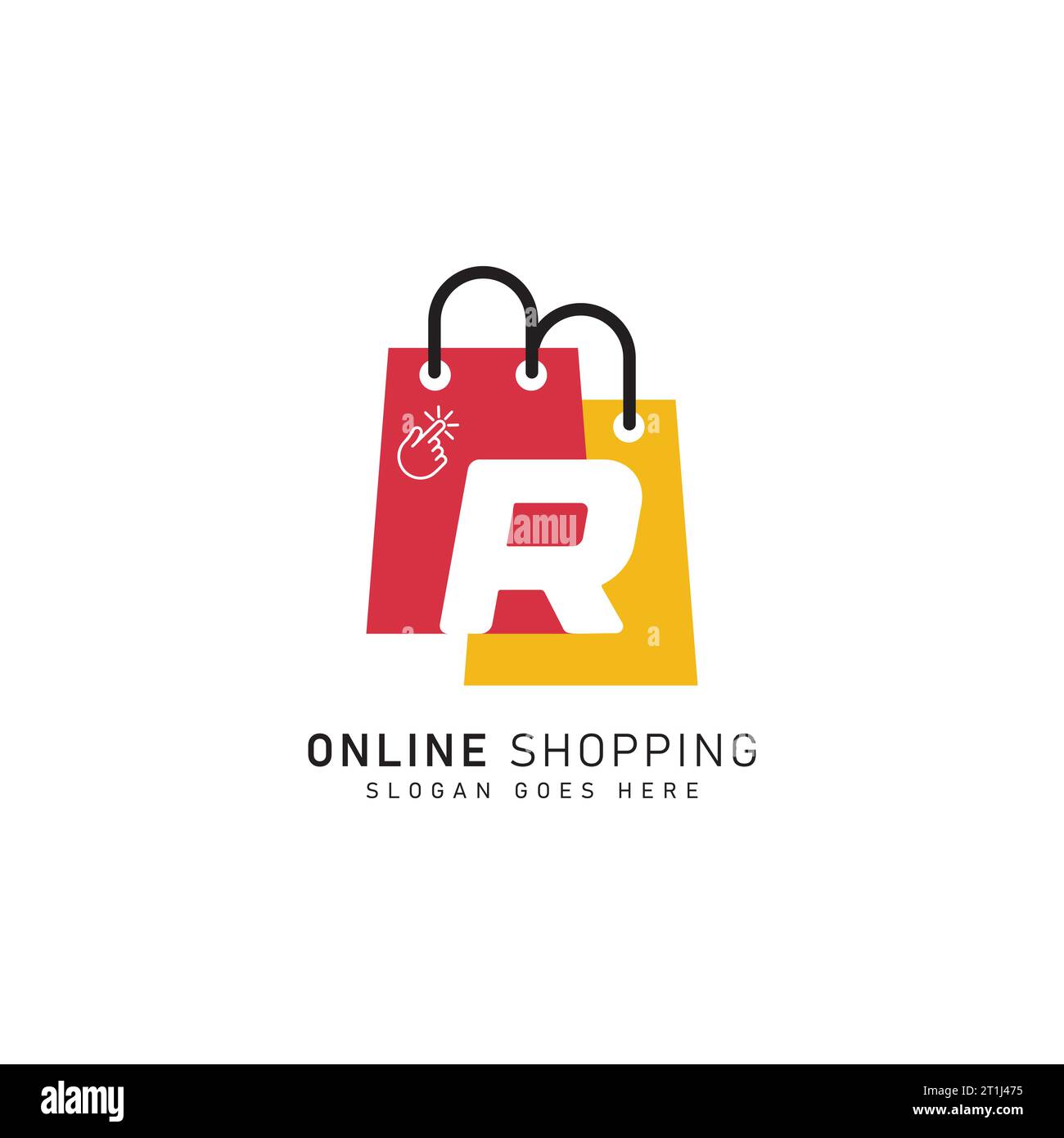 Shopping Bag Logo icon symbol with Letter R. Vector file Alphabet R ...