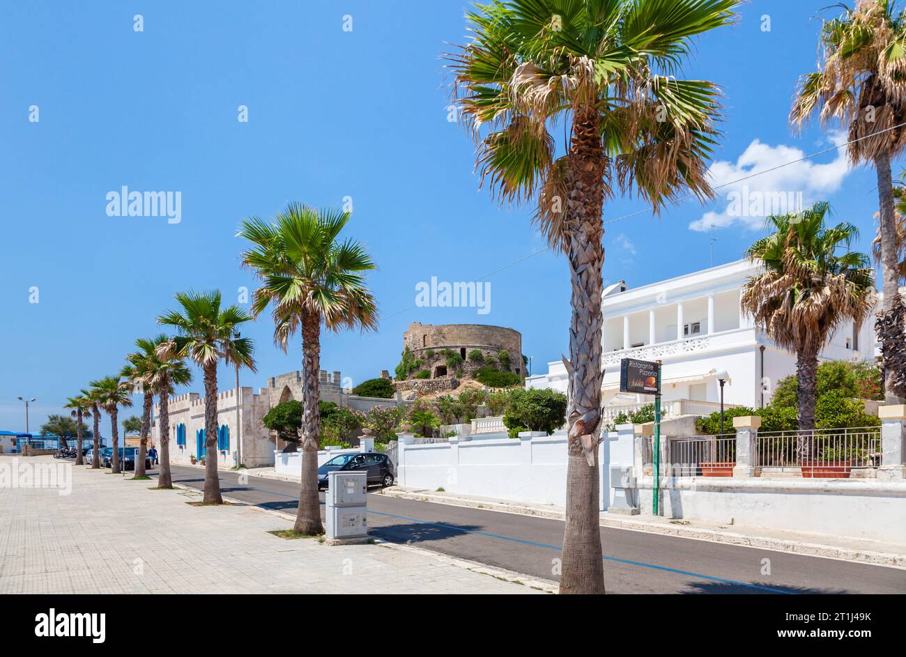 Dead Man's tower, a lookout tower in Santa Maria di Leuca, a village on ...