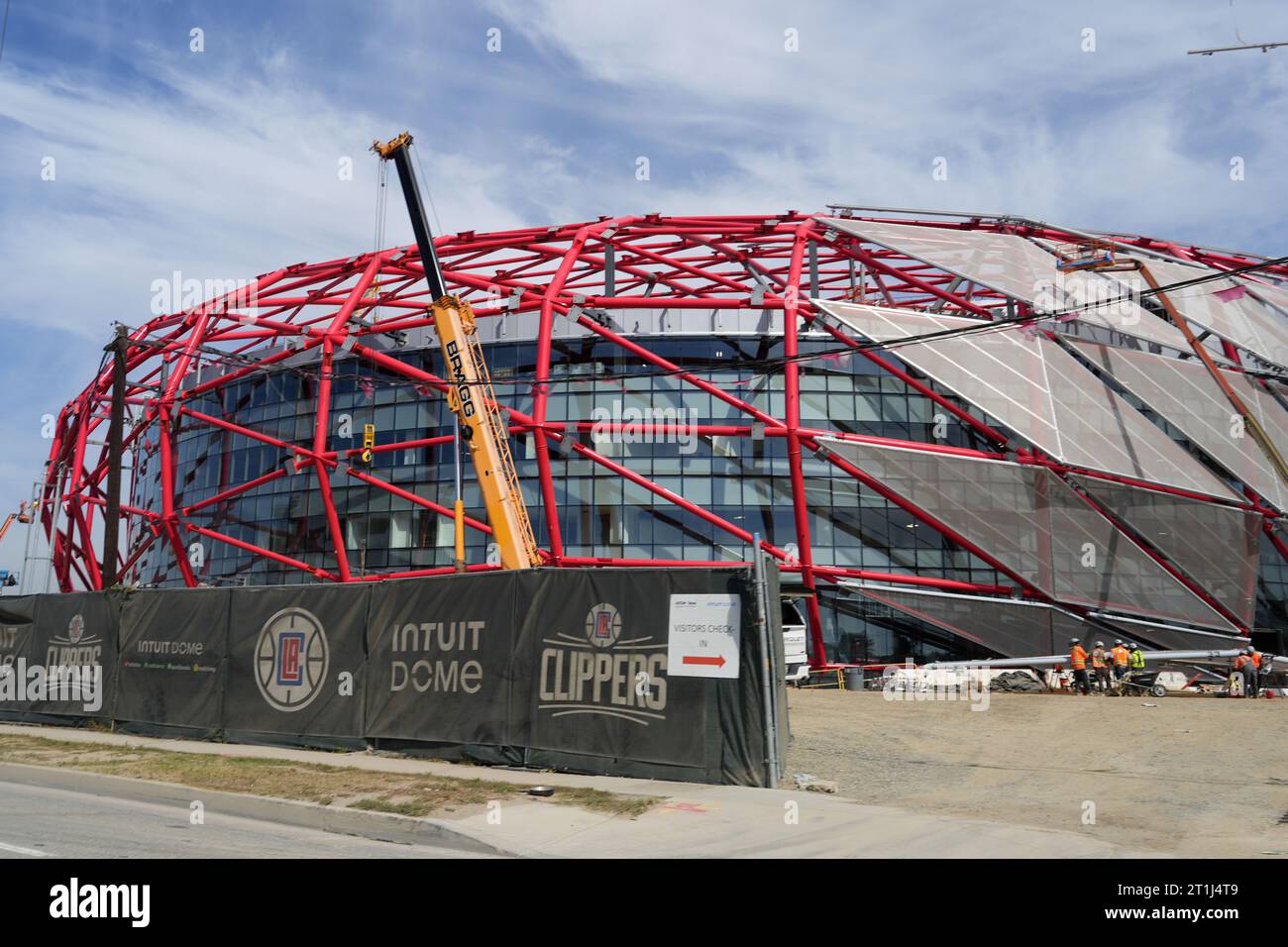 A general overall view of the Intuit Dome construction site, Friday, Ot ...