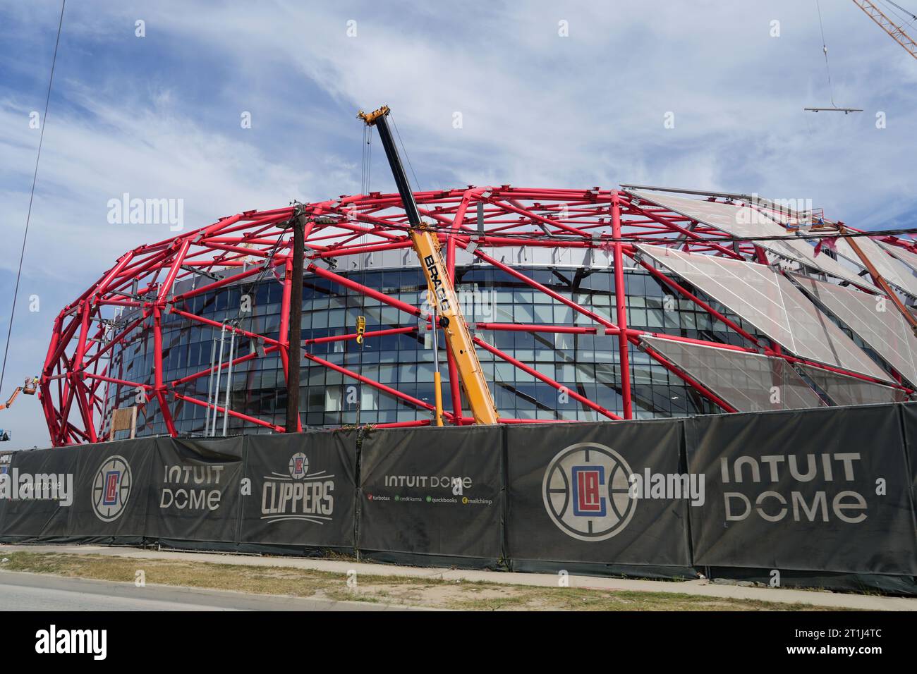 A general overall view of the Intuit Dome construction site, Friday, Ot ...