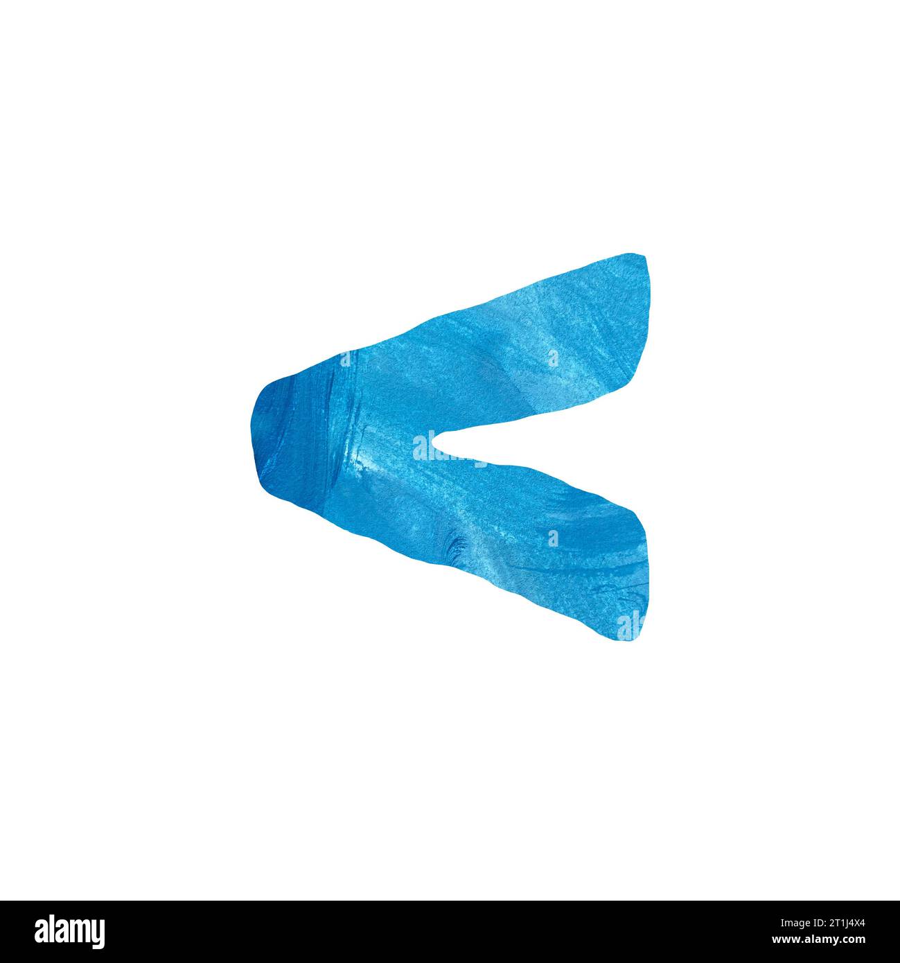 Quotes inverted check open blue watercolor handy Stock Photo - Alamy