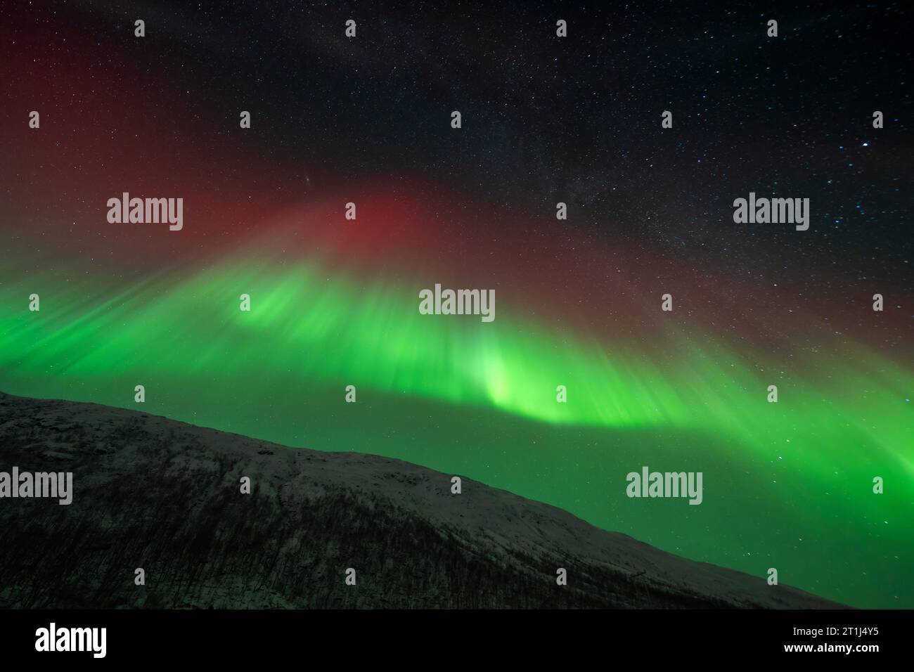 Rare red northern lights, Red Aurora Borealis Stock Photo - Alamy