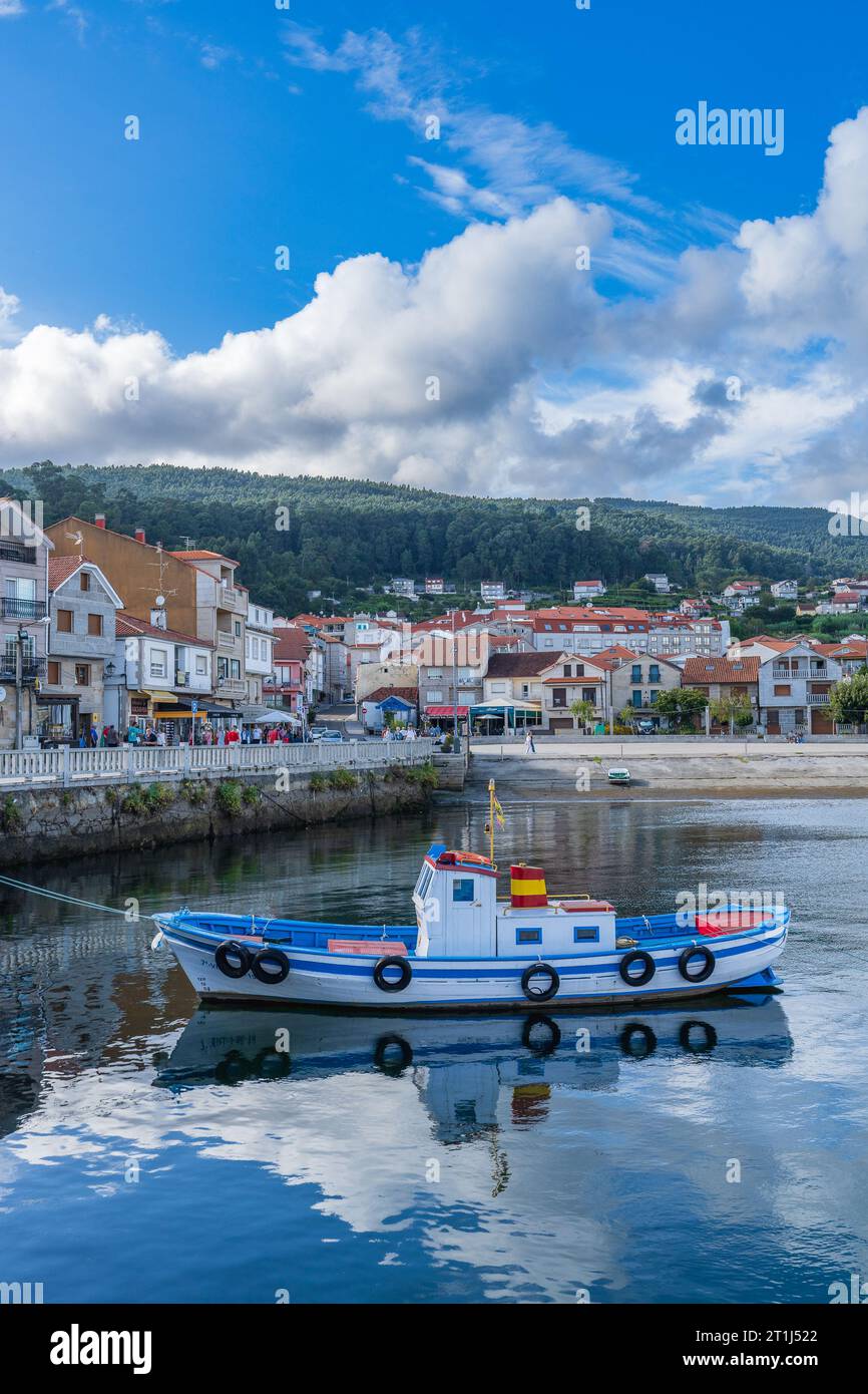 Combarro, Spain, September 11, 2023. View of the port of the beautiful ...