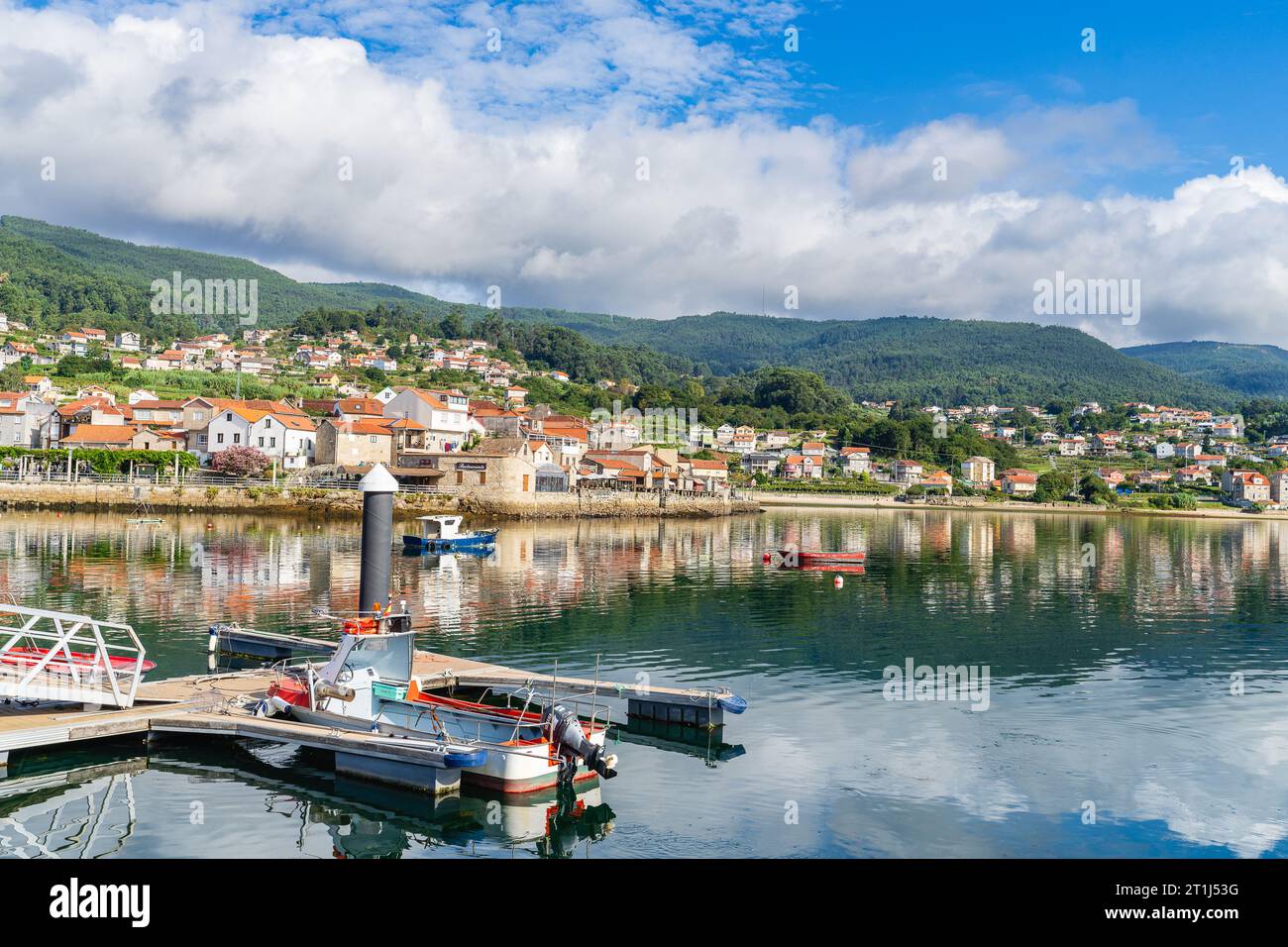 Combarro, Spain, September 11, 2023. View of the beautiful and ...