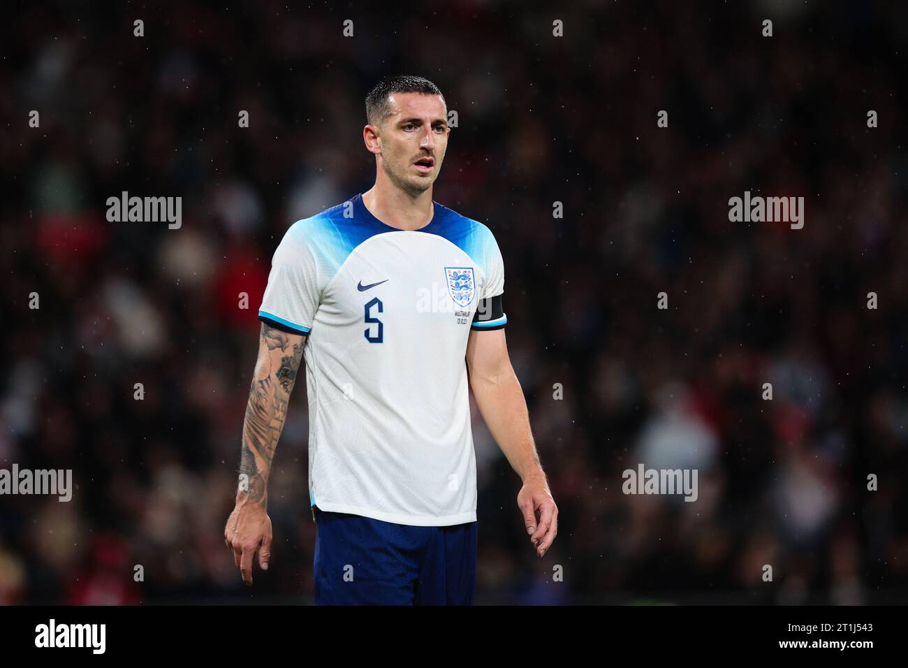 LONDON, UK - 13th Oct 2023: Lewis Dunk of England looks on during the ...