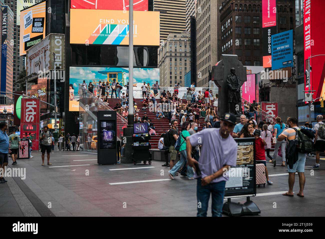 New York, New York state USA - August, 30, 2023 - Times Square is ...