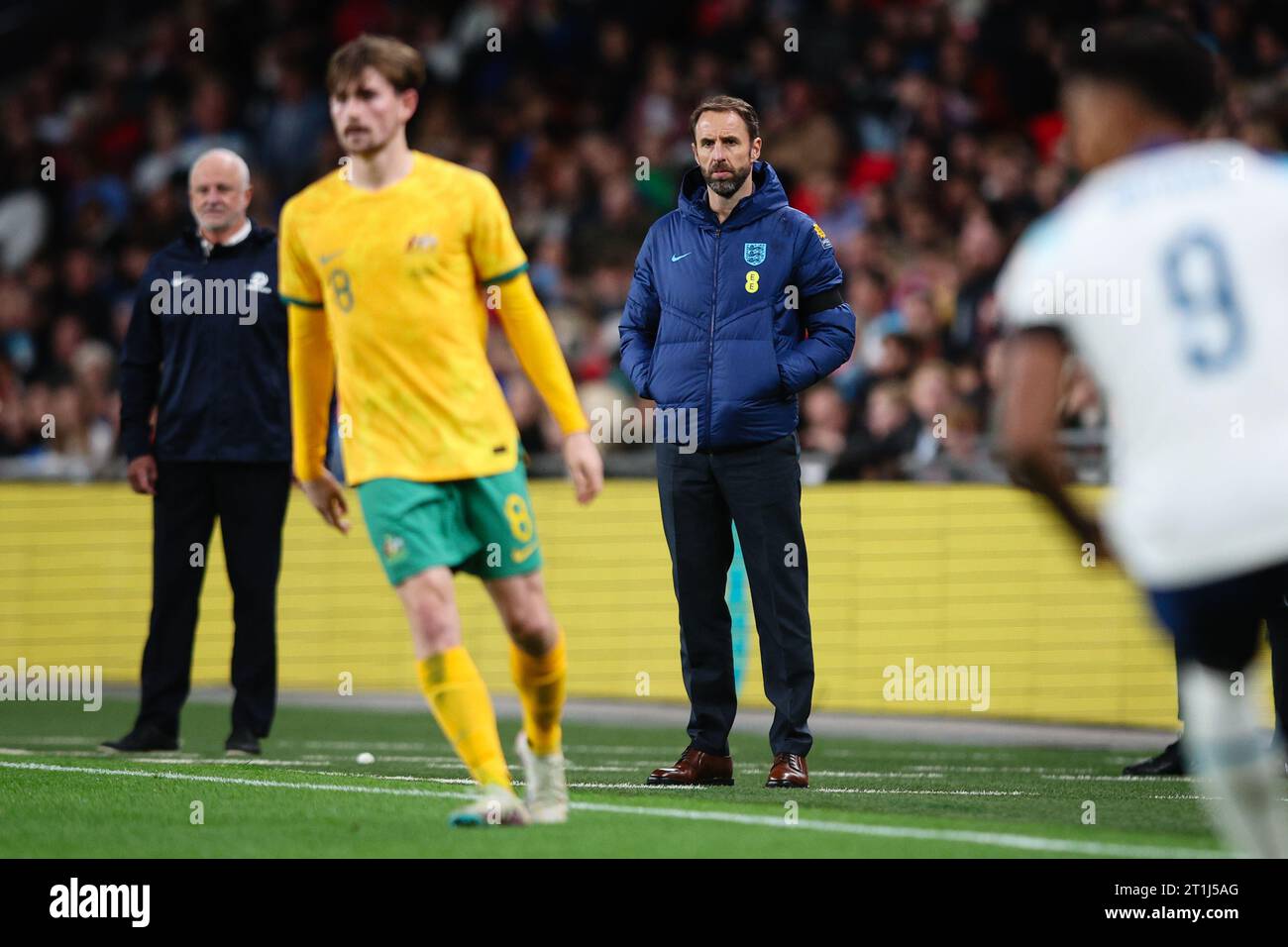LONDON, UK - 13th Oct 2023: England manager Gareth Southgate looks on ...