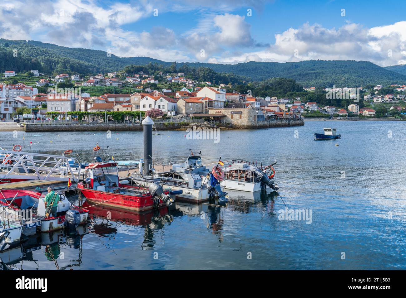 Combarro, Spain, September 11, 2023. View of the port of the beautiful ...