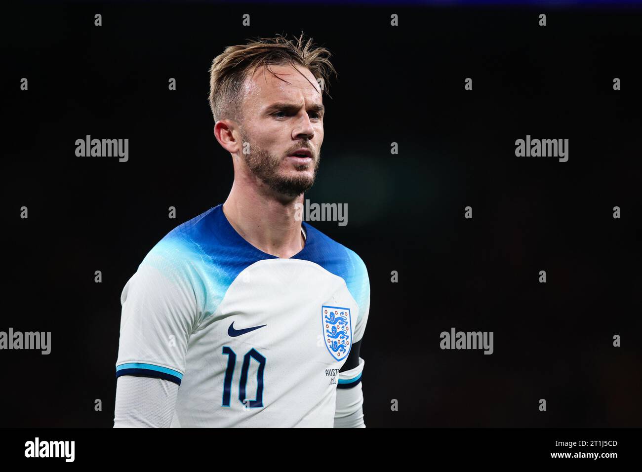 LONDON, UK - 13th Oct 2023: James Maddison of England looks on during ...