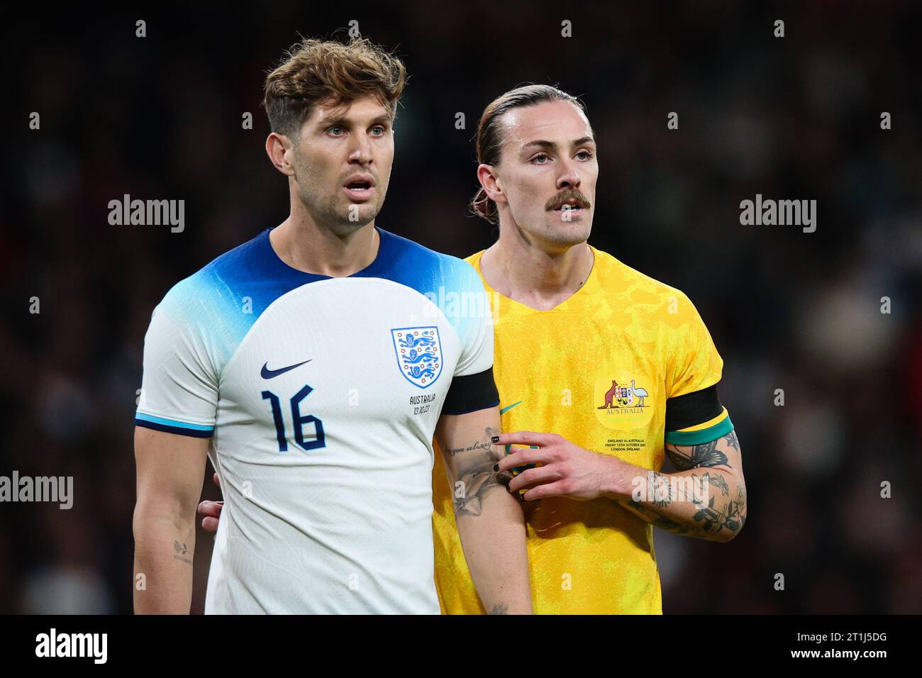 LONDON, UK - 13th Oct 2023: The painted fingernails of Jackson Irvine ...