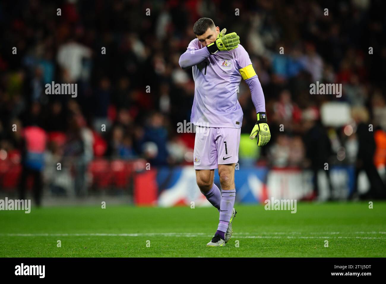 LONDON, UK - 13th Oct 2023: Mathew Ryan of Australia after the ...