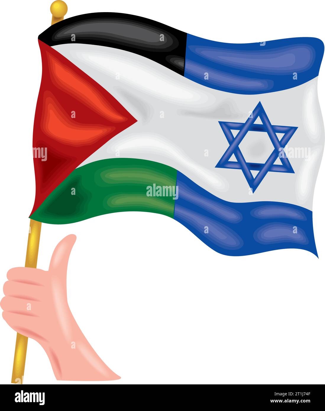 Israel gaza flags Cut Out Stock Images & Pictures - Alamy