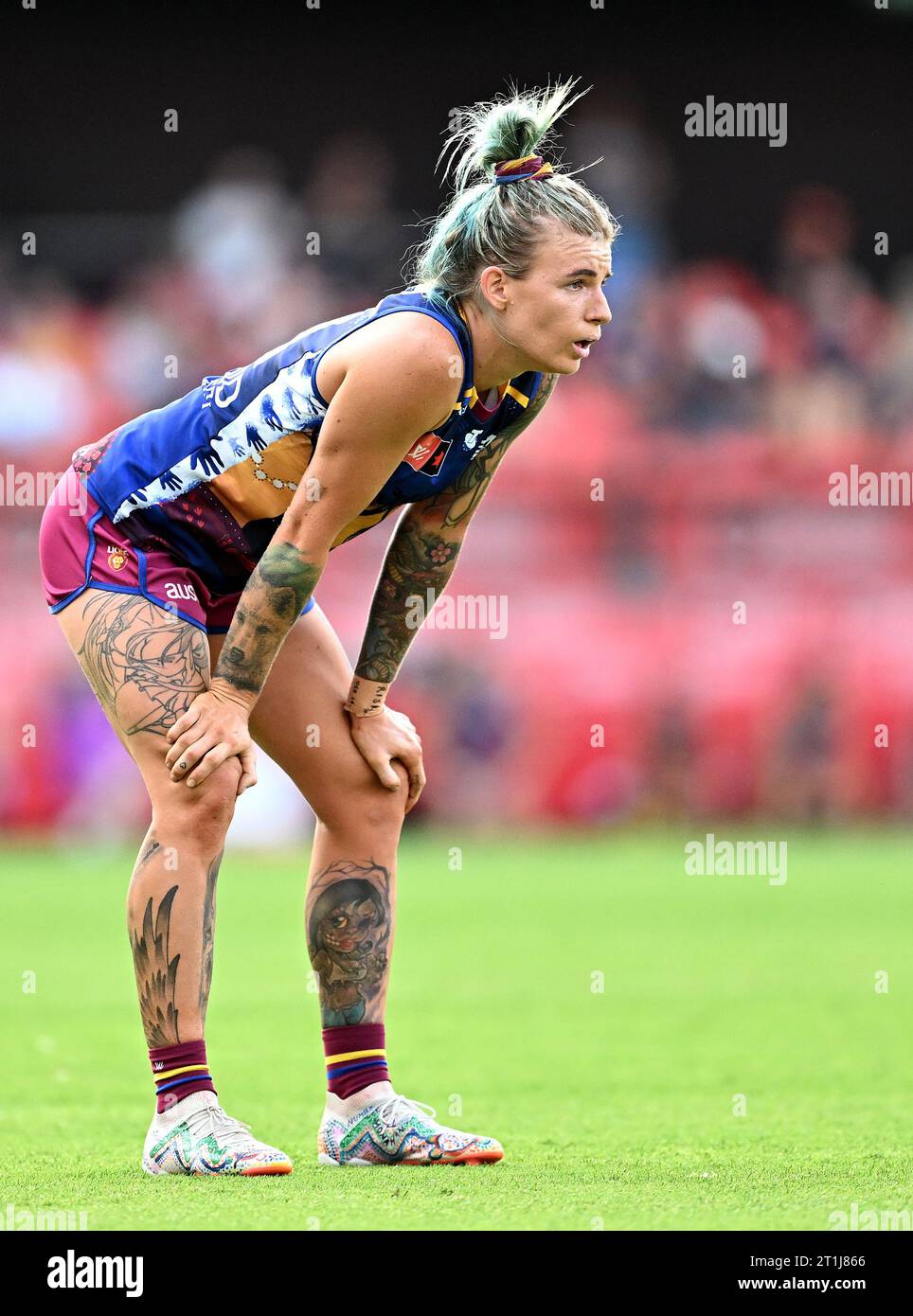 Gold Coast, Australia. 14th Oct, 2023. Phoebe Monahan of the Lions ...