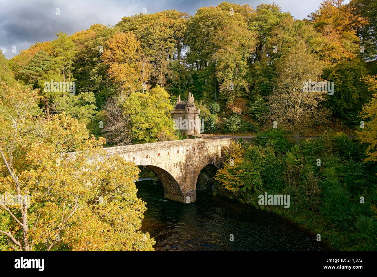 Bridge of Avon over the River Avon at Ballindalloch in Moray the lodge ...