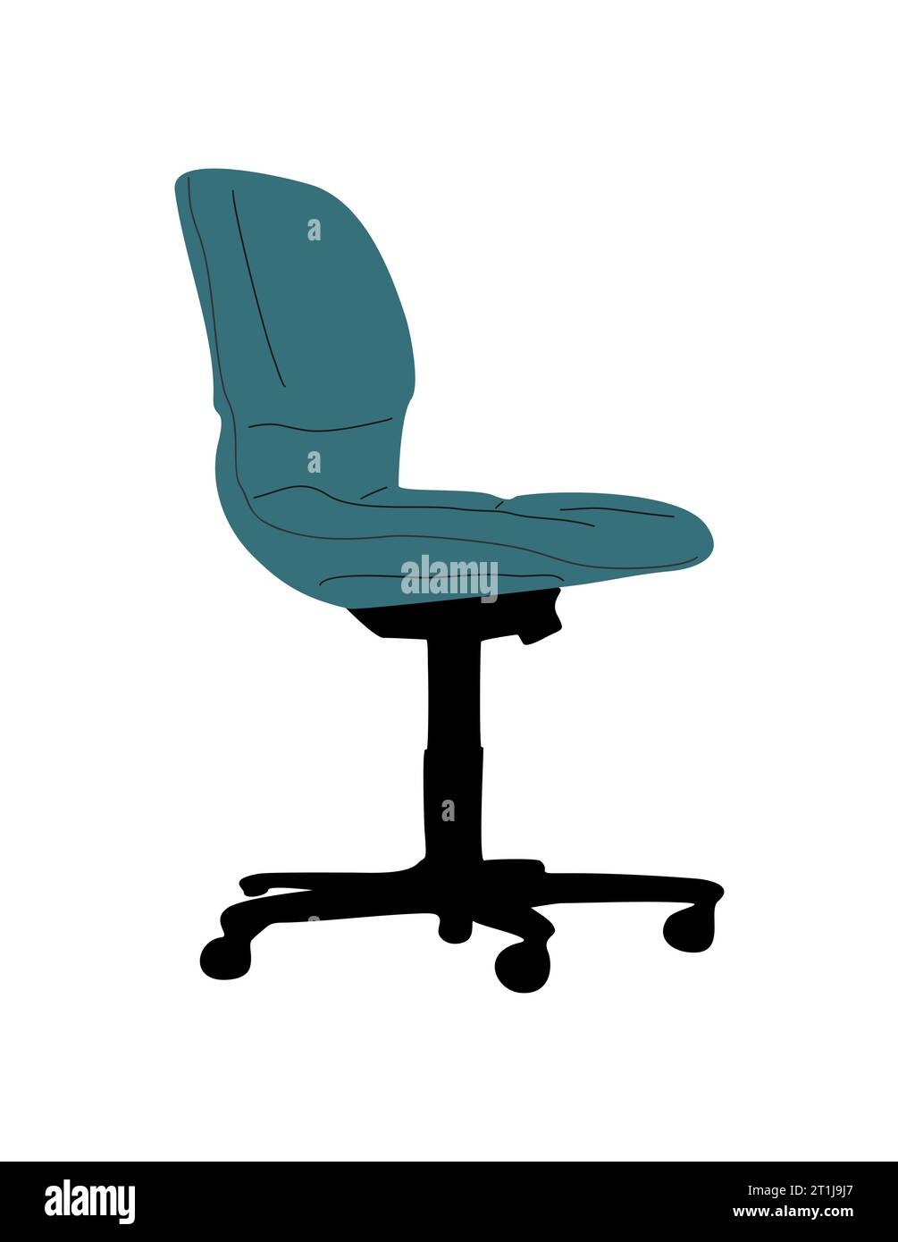 Modern blue office chair vector object isolated Stock Vector Image ...