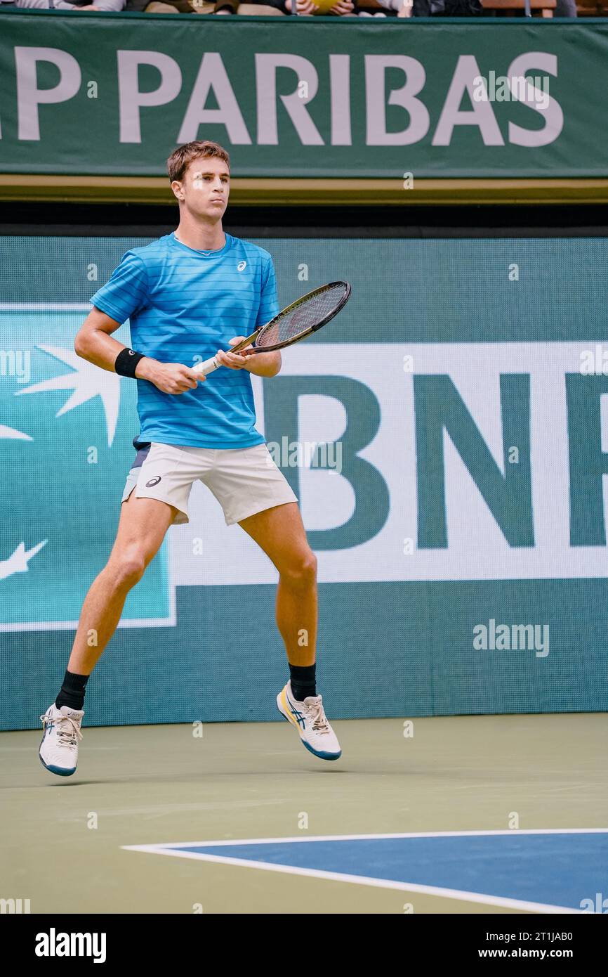Stockholm, Kungliga tennishallen, Tomáš Macháč against Duje Ajduković ...