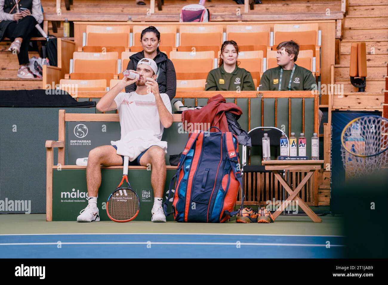 Stockholm, Kungliga tennishallen, Tomáš Macháč against Duje Ajduković ...