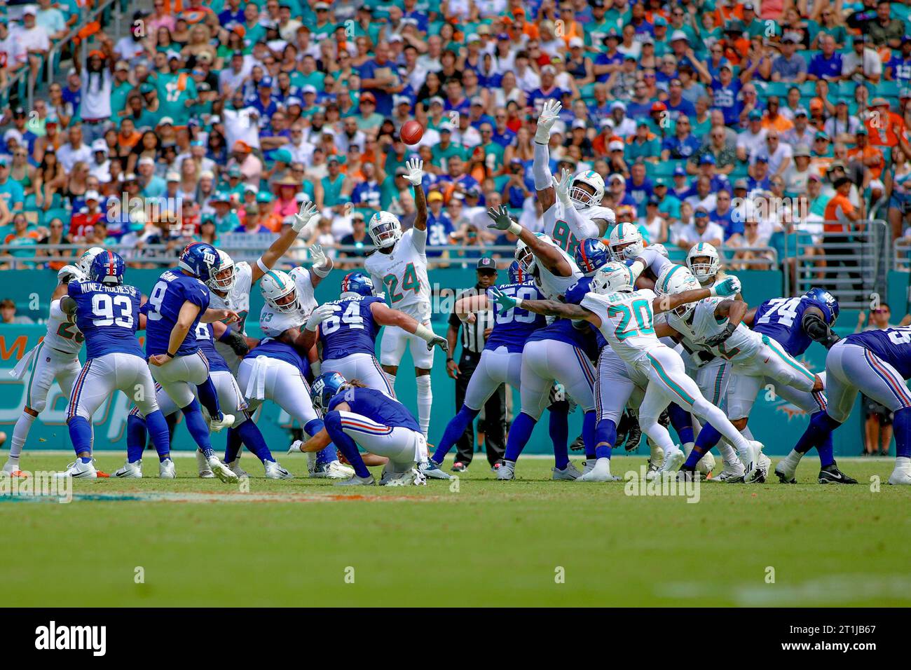 Miami Dolphins v New York Giants, 10-8-23, Hard Rock Stadium, Miami ...