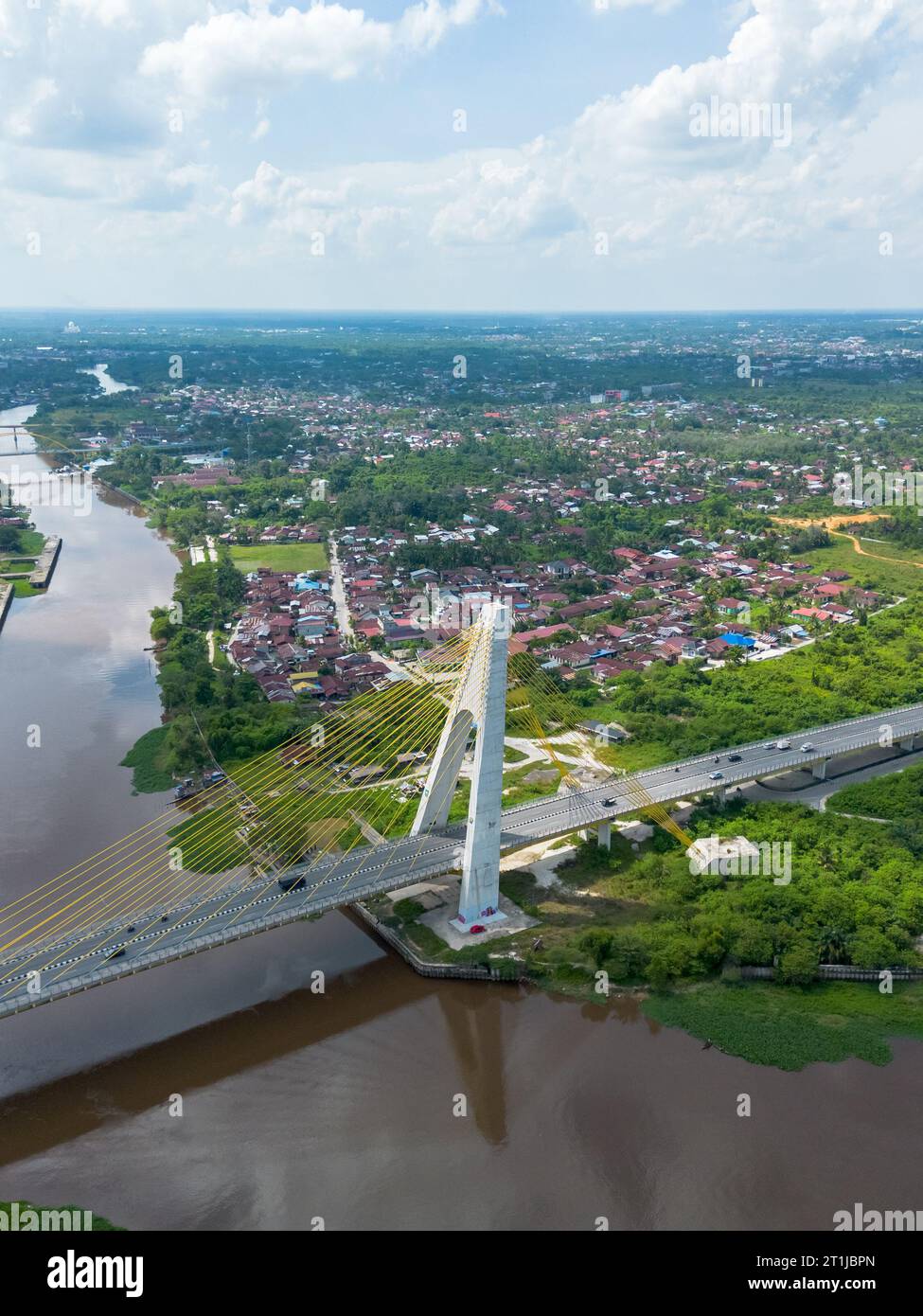 Aerial drone view of Siak Bridge IV (Abdul Jalil Alamuddin Syah Bridge ... Aerial drone view of Siak Bridge IV (Abdul Jalil Alamuddin Syah Bridge ...