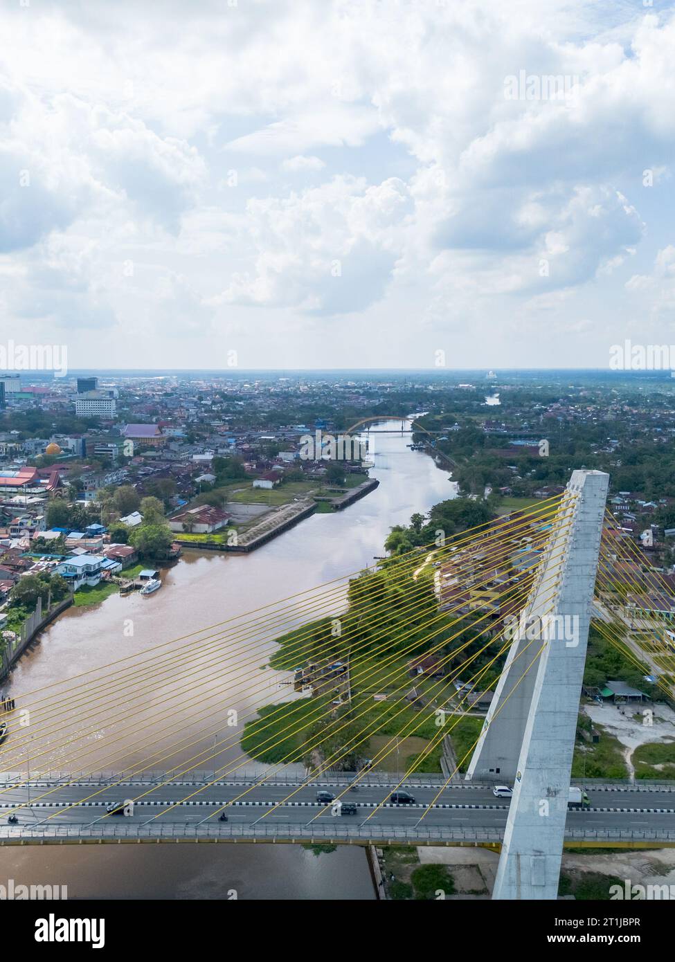 Aerial drone view of Siak Bridge IV (Abdul Jalil Alamuddin Syah Bridge ... Aerial drone view of Siak Bridge IV (Abdul Jalil Alamuddin Syah Bridge ...