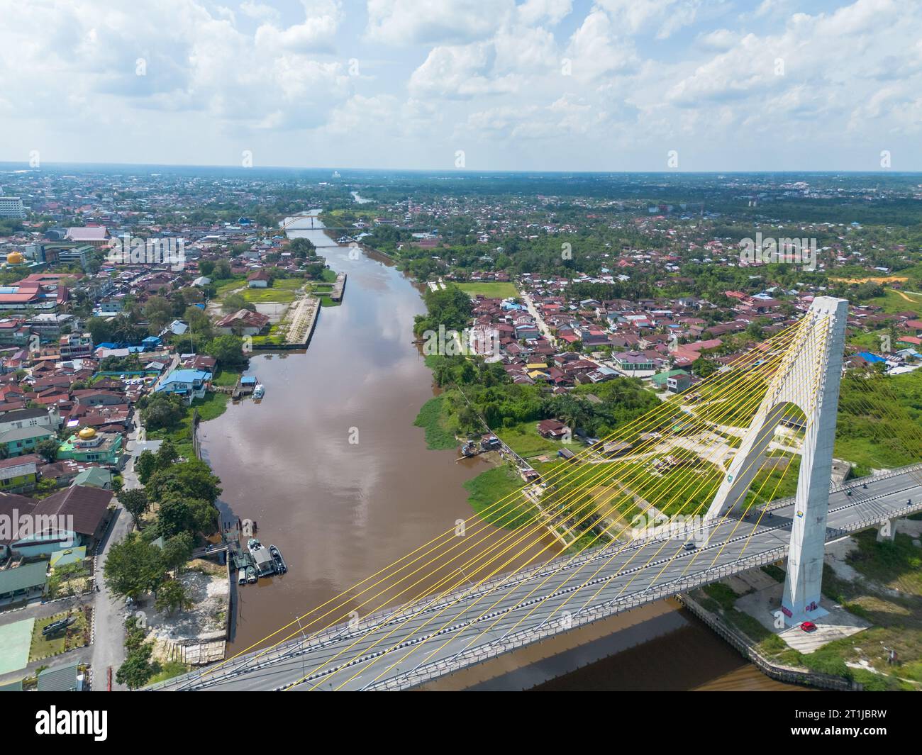 Aerial drone view of Siak Bridge IV (Abdul Jalil Alamuddin Syah Bridge ... Aerial drone view of Siak Bridge IV (Abdul Jalil Alamuddin Syah Bridge ...