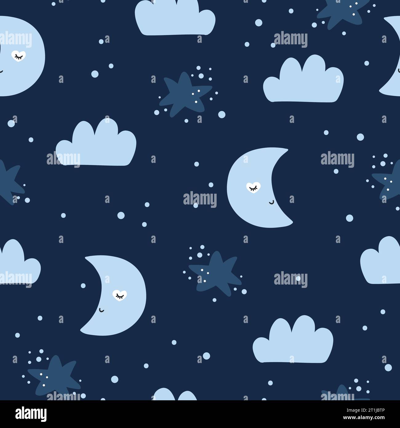 Moon phases cartoon illustration Stock Vector Images - Alamy