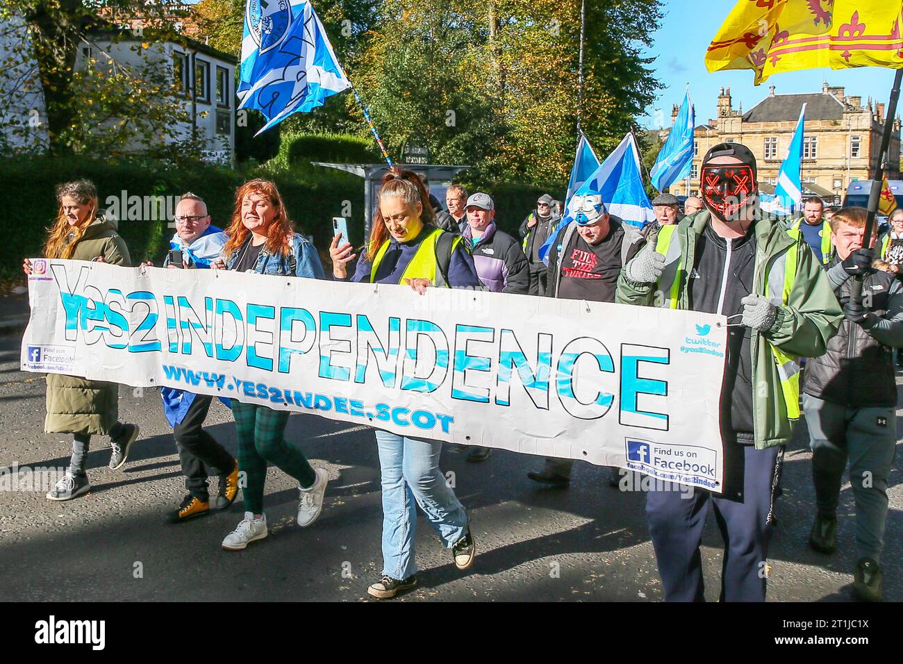 14 Oct 23, Glasgow, UK. Yes2Indepence, a pro "independence for Scotland" organisation held a ...