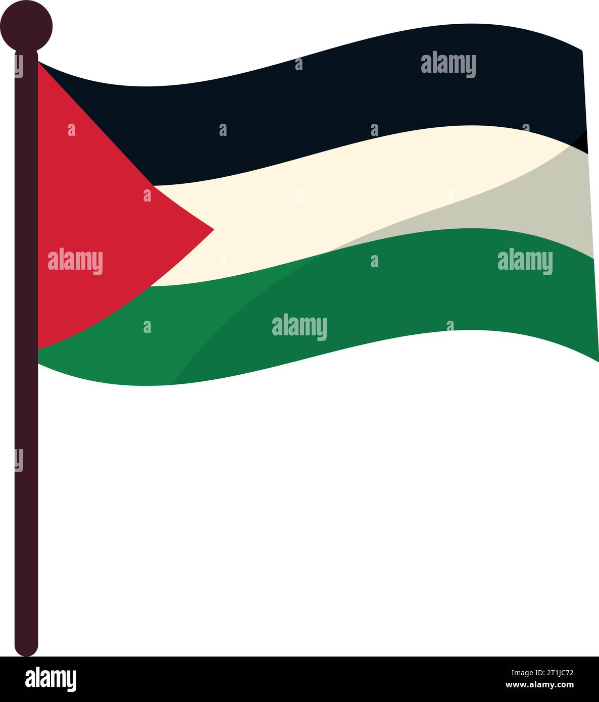 Palestine national flag waving in Cut Out Stock Images & Pictures - Alamy