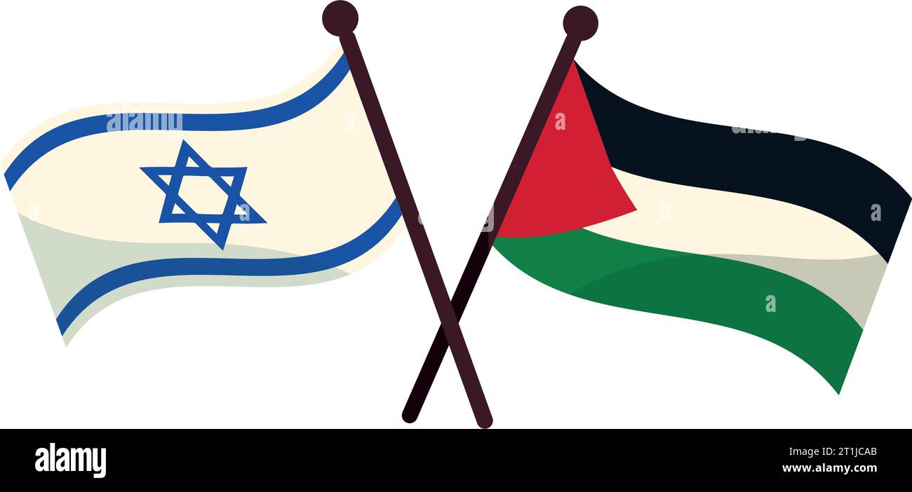 israel and palestine flags crossed Stock Vector Image & Art - Alamy