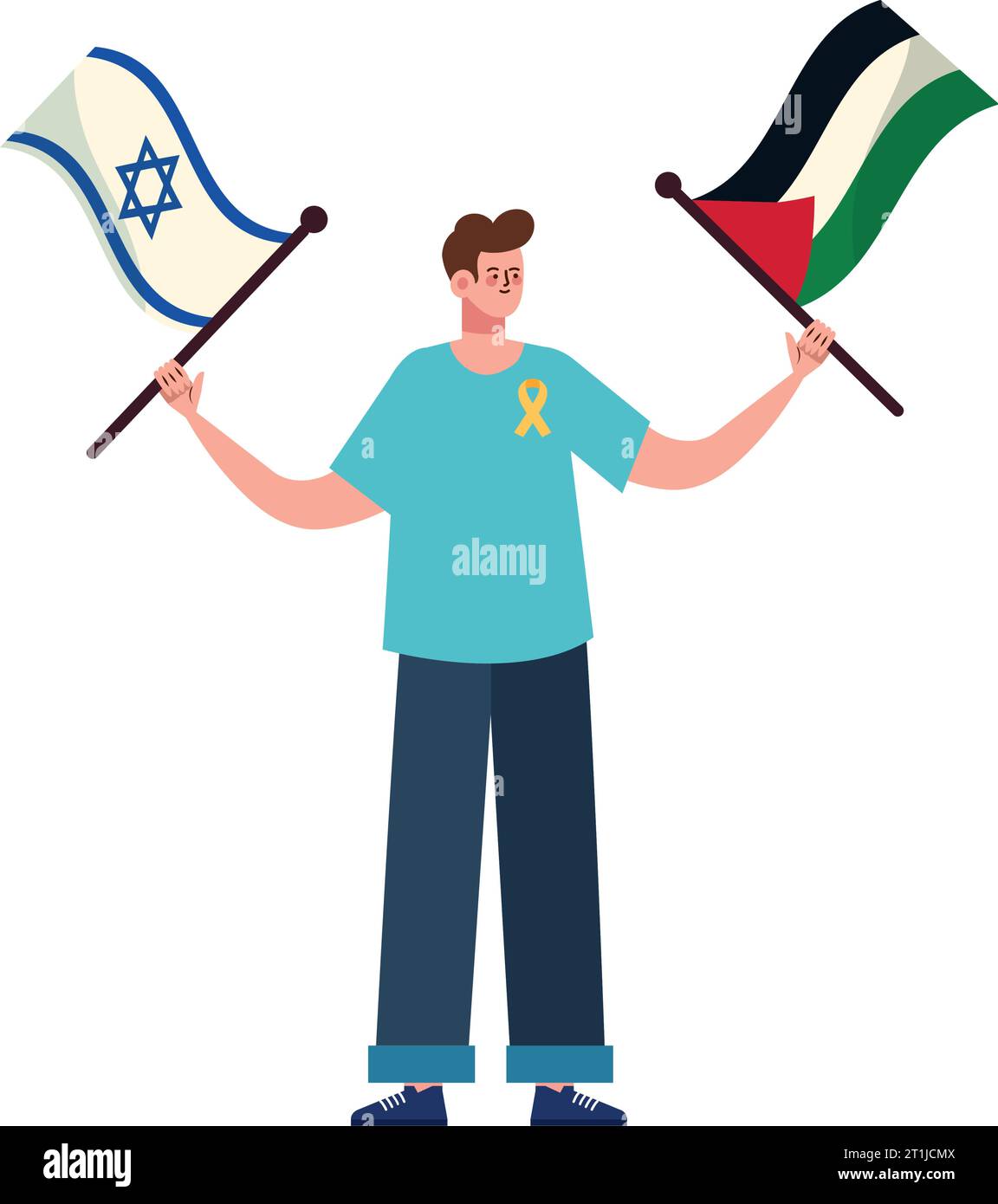 Flags of palestine and israel Stock Vector Images - Alamy