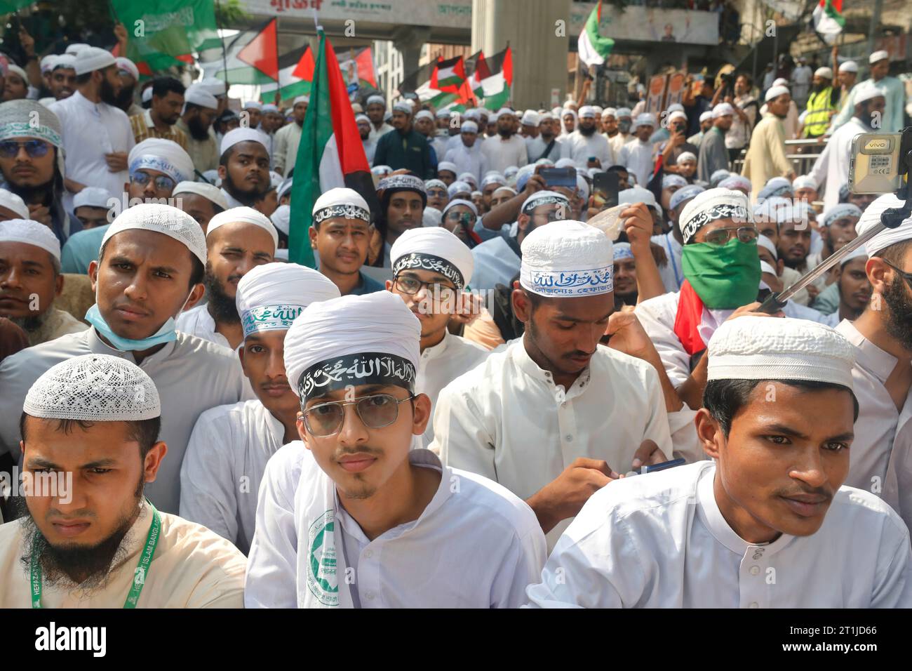 Dhaka, Bangladesh - October 14, 2023: Hefazat Islam Bangladesh rally in ...