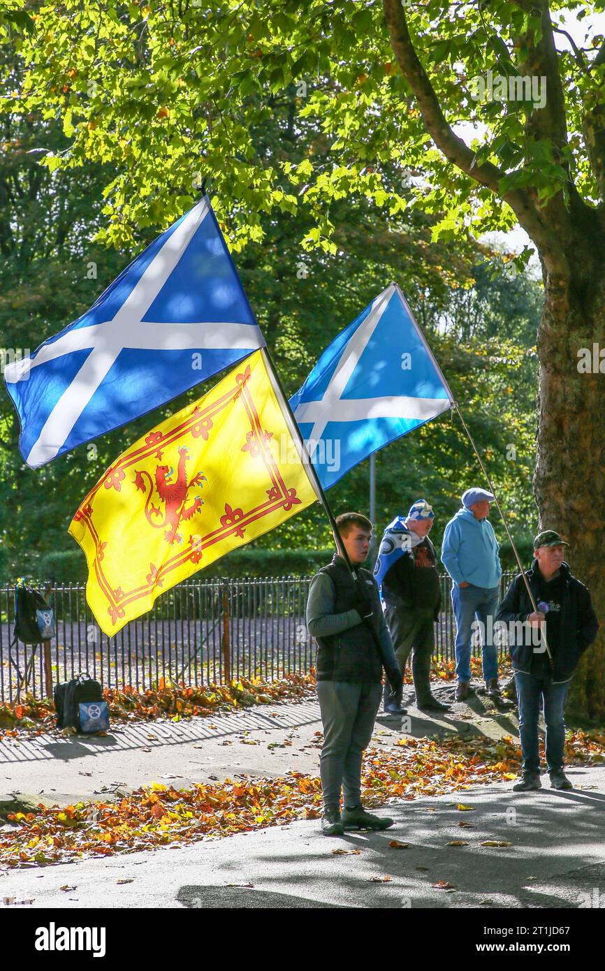 14 Oct 23, Glasgow, UK. Yes2Indepence, a pro "independence for Scotland ...