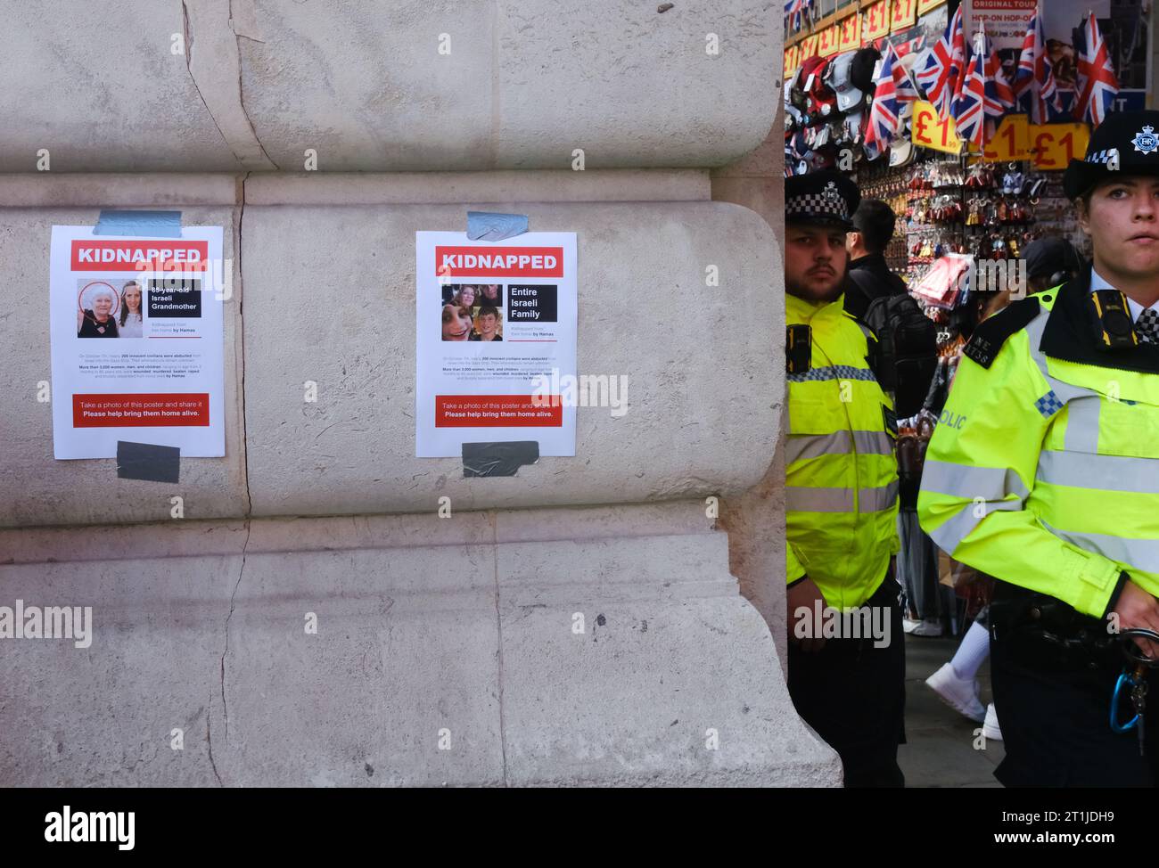 London, UK. 14th Oct 2023. March for Palestine, Israeli missing persons ...