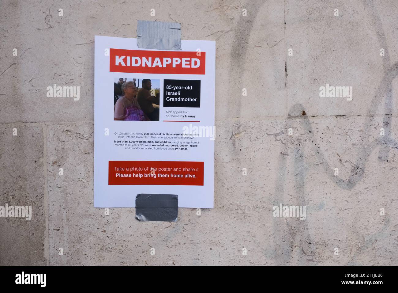 London, UK. 14th Oct 2023. March for Palestine, Israeli missing persons ...