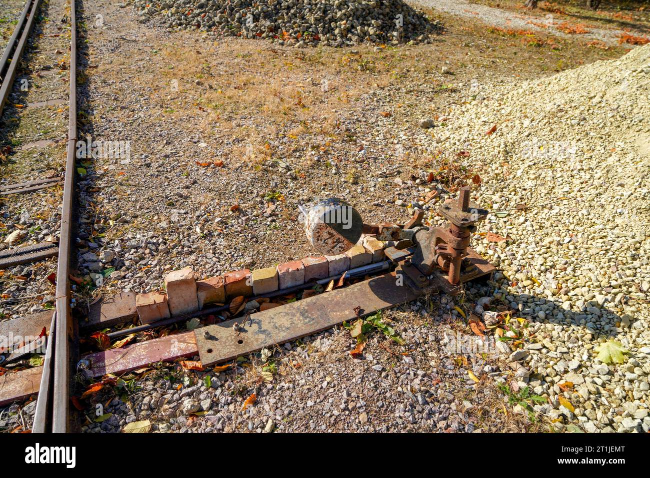 Railway made of robust steel for long-lasting loads on the rails and ...