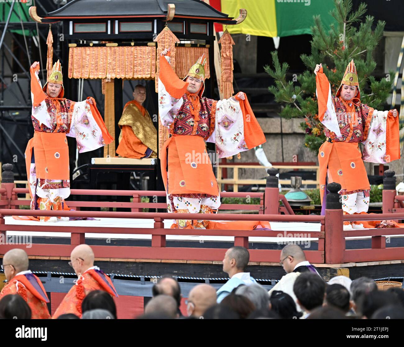 Monks and worshippers attend the 1250th memorial service to commemorate ...