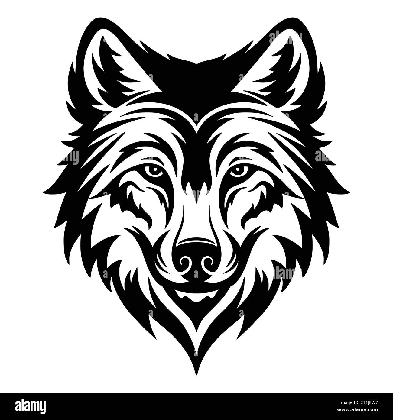 wolf wild mammal animal head logo and symbol illustration Stock Vector ...
