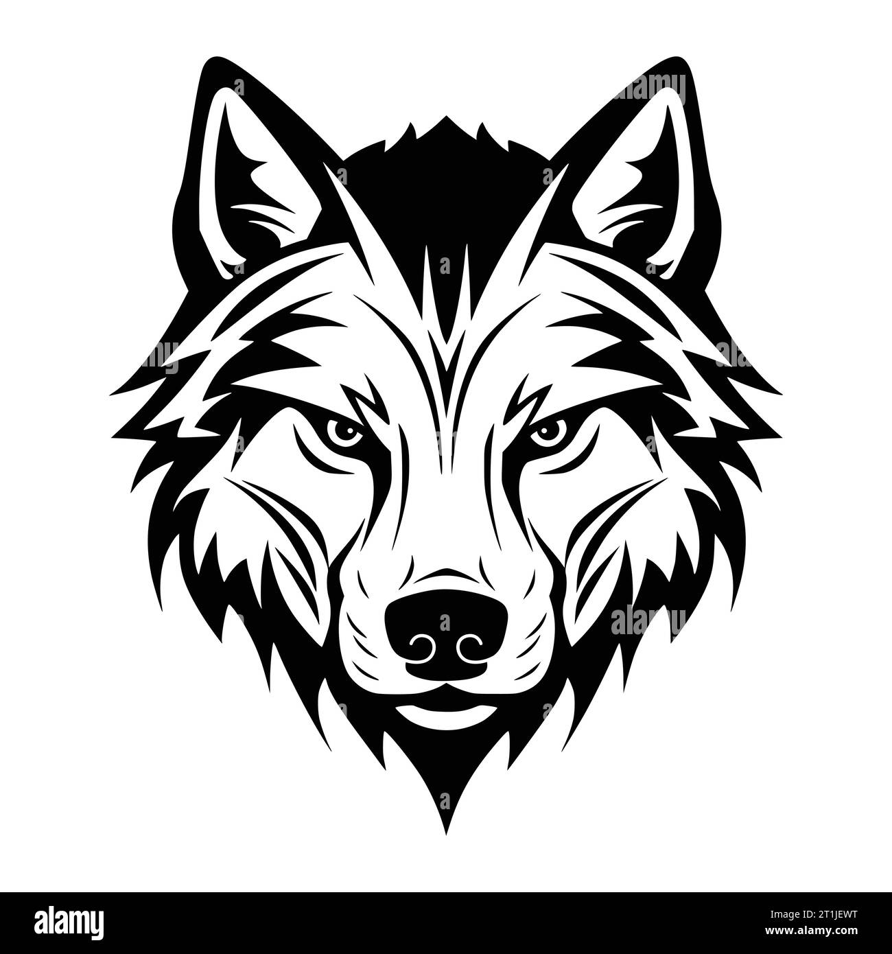 Wolf cartoon head hi-res stock photography and images - Alamy