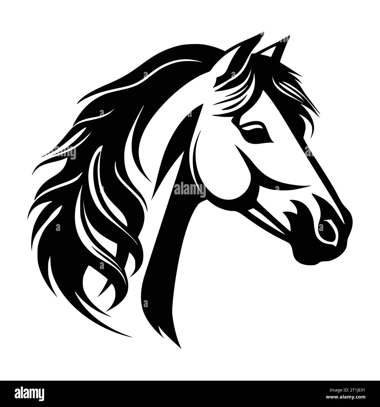 Angry Horse Head Logo
