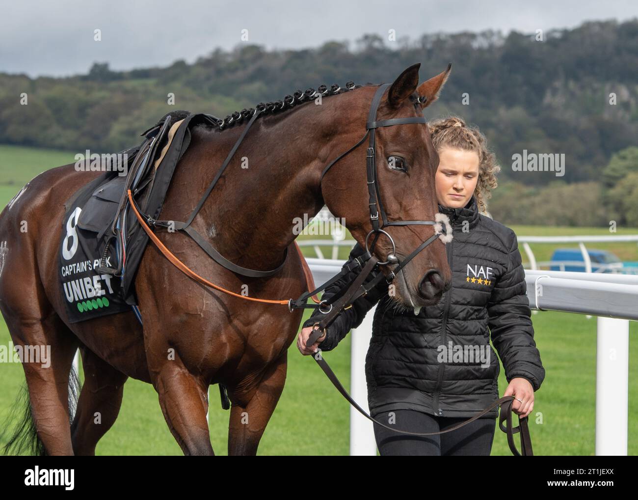 Chepstow Racecourse - Jump Jockeys Derby 2023 Stock Photo - Alamy