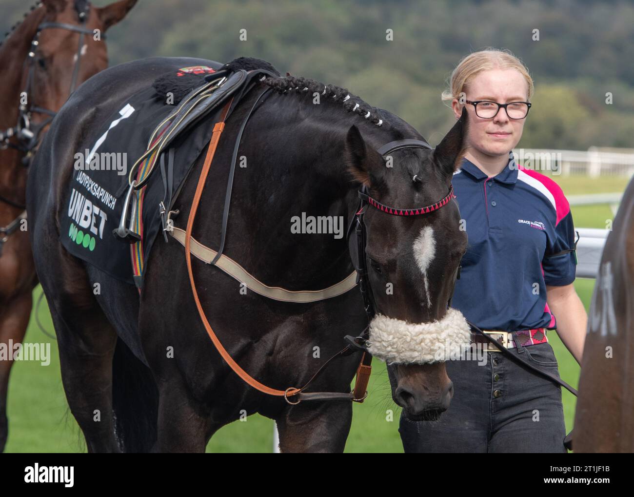 Chepstow Racecourse - Jump Jockeys Derby 2023 Stock Photo - Alamy