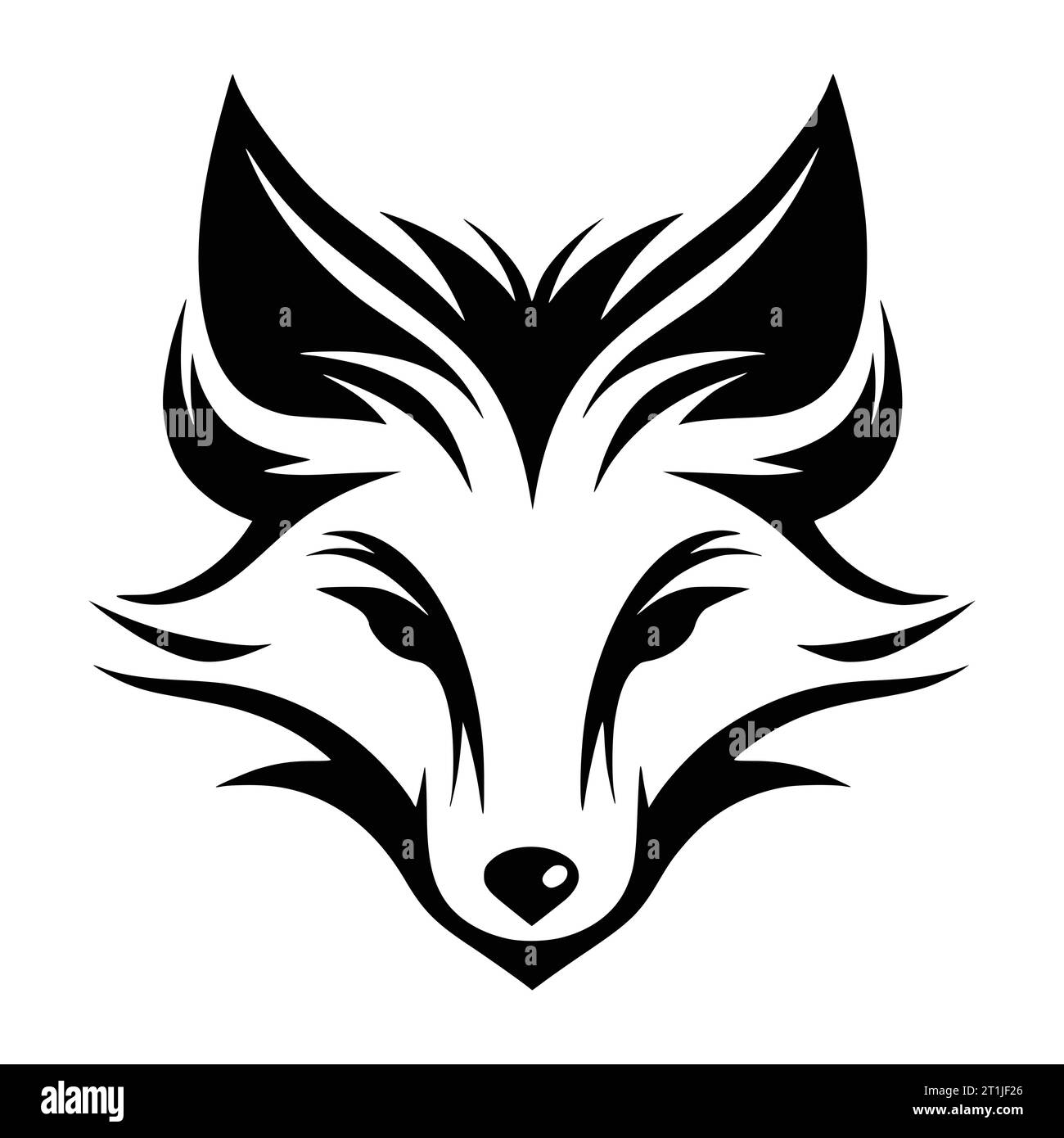 Elegant fox logo Black and White Stock Photos & Images - Alamy
